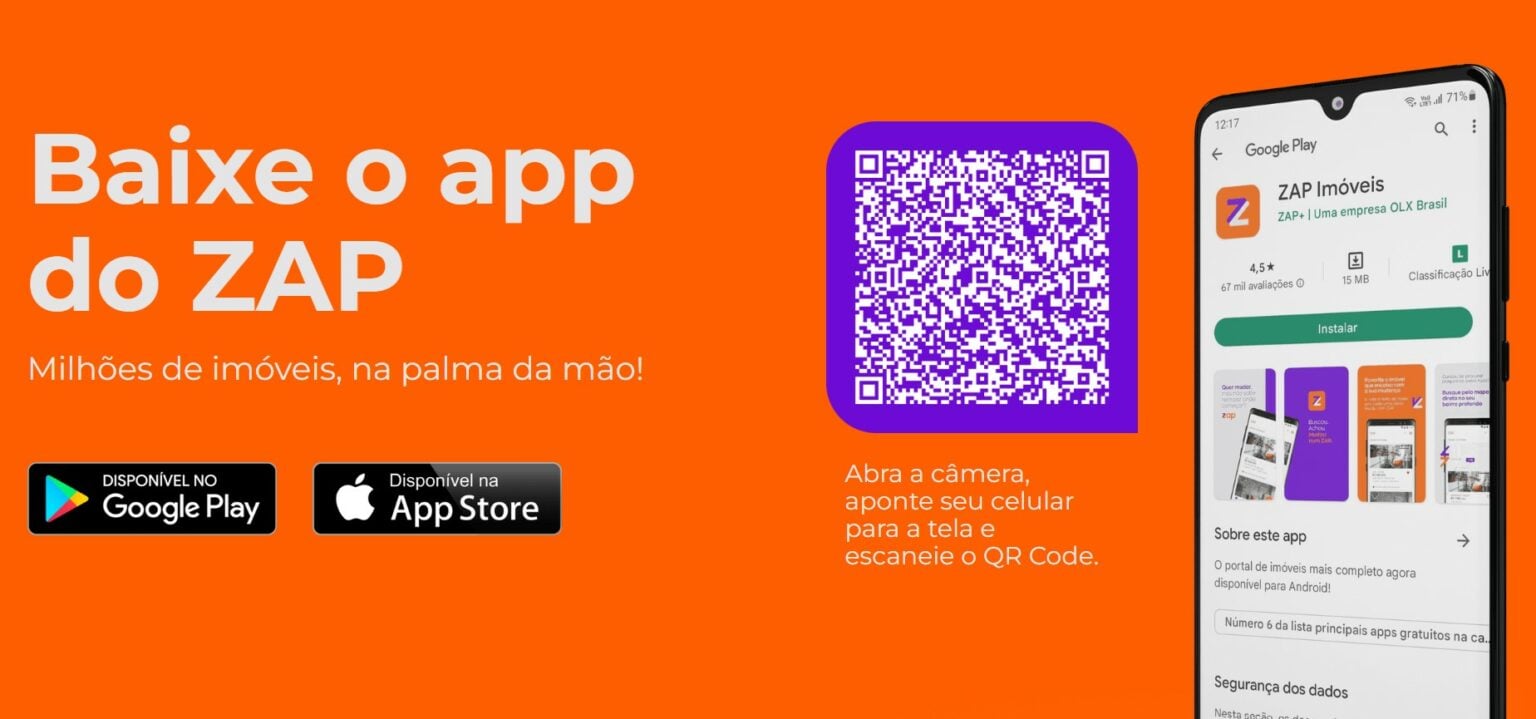 Para comprar, alugar ou anunciar imóveis: baixe o app do ZAP
